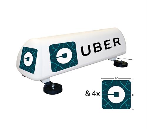 30 X 11 Led Car Top Sign Uber New Logo And 4 Free 6 Window Clings